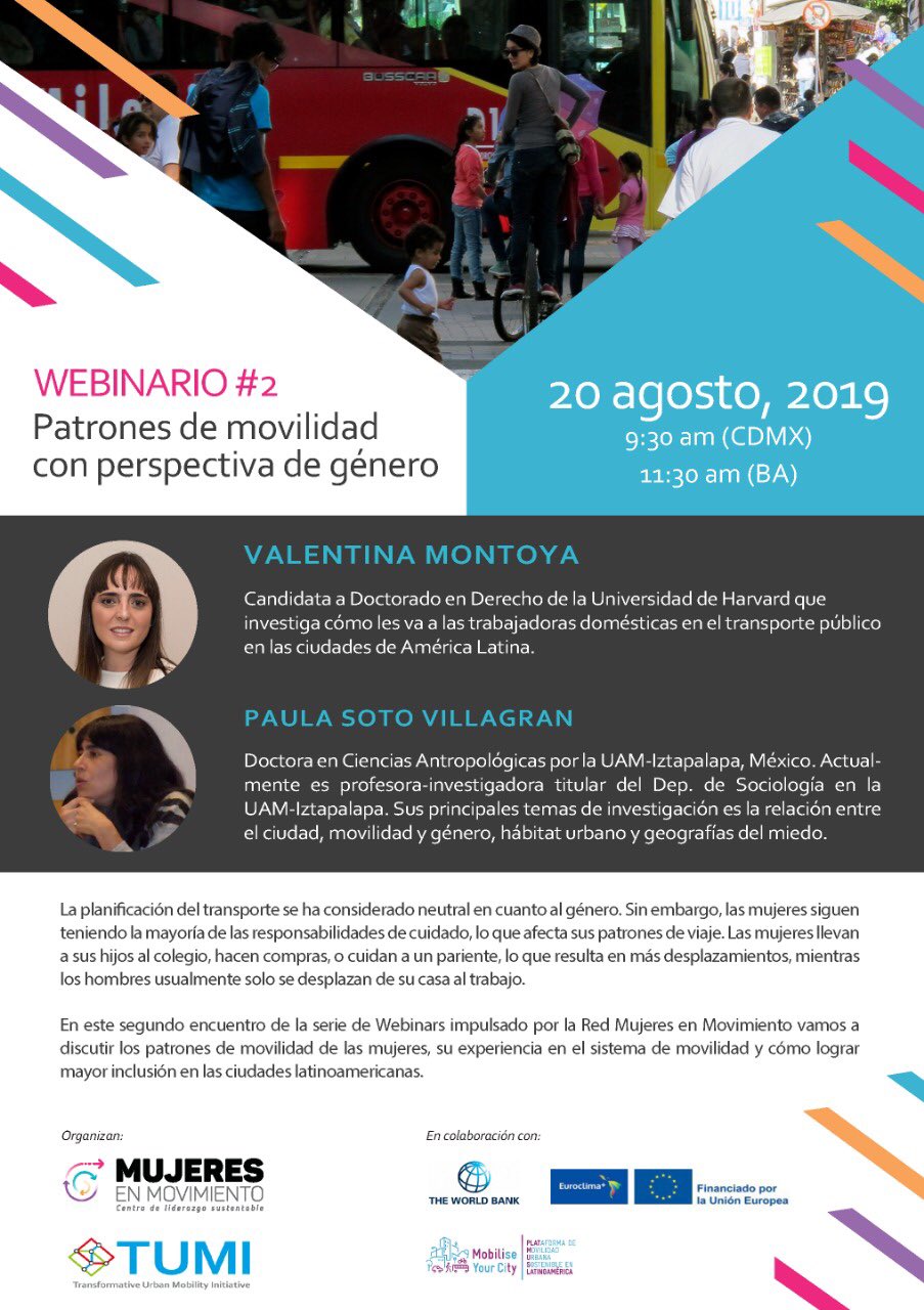 Mobility patterns with a gender perspective | MobiliseYourCity