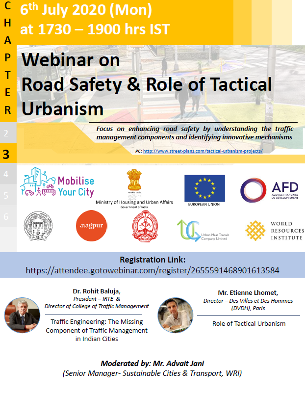 Webinar on Road Safety & Role of Tactical Urbanism | MobiliseYourCity
