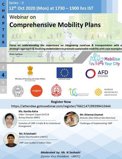 Webinar on “Comprehensive Mobility Plans” | MobiliseYourCity