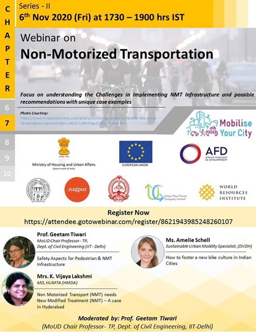 Webinar on “Non-Motorized Transportation” | MobiliseYourCity