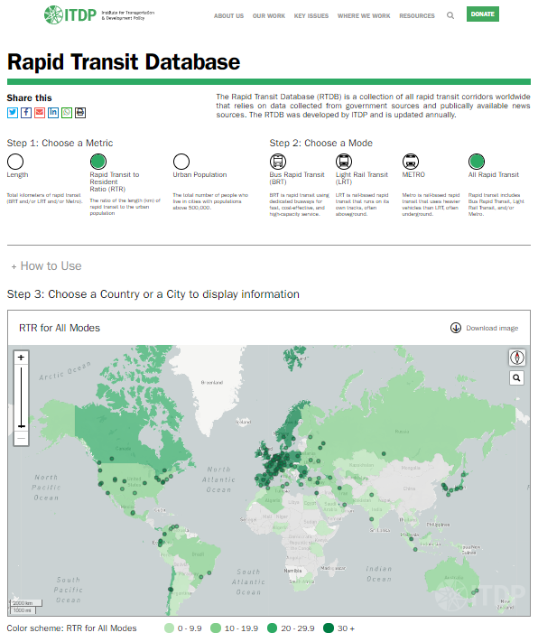 ITDP's Rapid Transit Database | MobiliseYourCity
