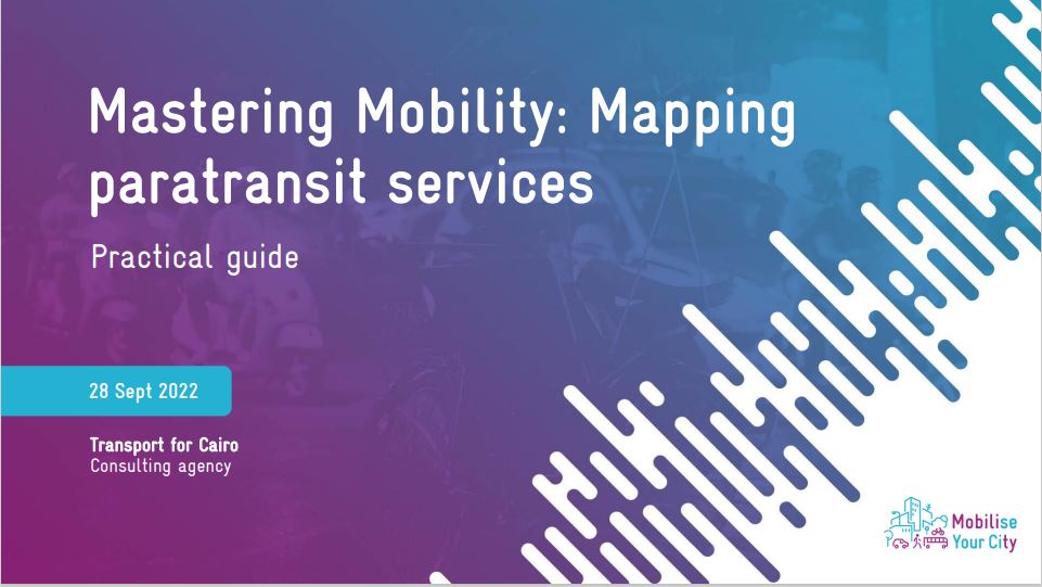 Mapping Paratransit Services | MobiliseYourCity
